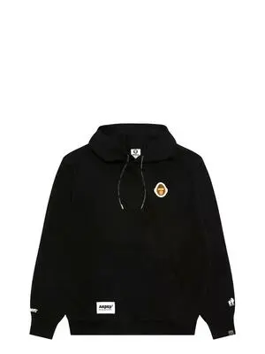 AAPE BY *A BATHING APE Basic Aaper Logo-embroidered Drawstring Hoodie - Black