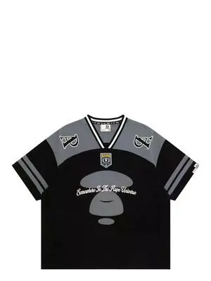 AAPE BY *A BATHING APE Logo-patch Panelled T-shirt - Black