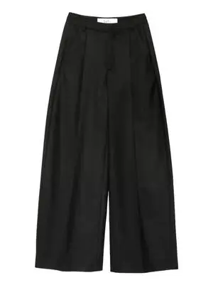 Séfr Pleated Wide-leg Trousers - Black