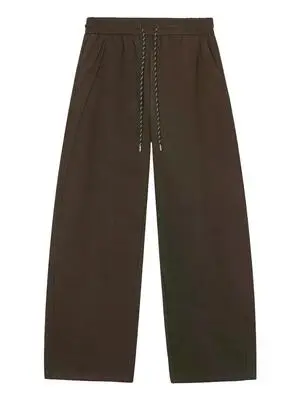 TOUT A COUP Drawstring Wide-leg Track Pants - Brown