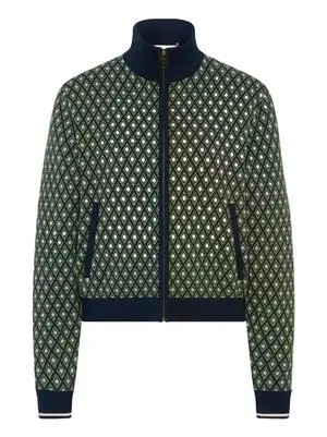 The Upside Viva Margot Geometric-pattern Cardigan - Green
