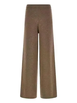 Agnona Knitted Wide-leg Trousers - Brown
