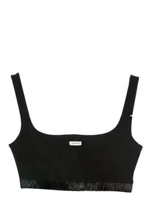 ENTIRE STUDIOS Logo-patch Cropped Top - Black
