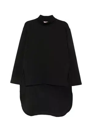 PLAN C High-low Side-slit Sweatshirt