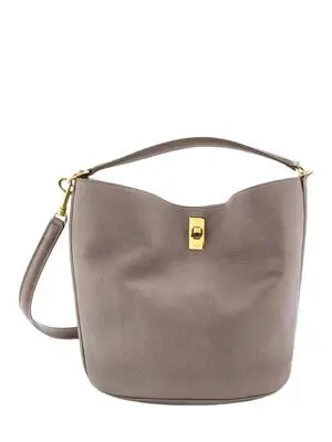 Celine 16 Bag Leather Bucket Bag - Grey