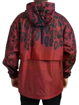 Dolce & Gabbana Leopard-print Tiger-eye Jacket - Red