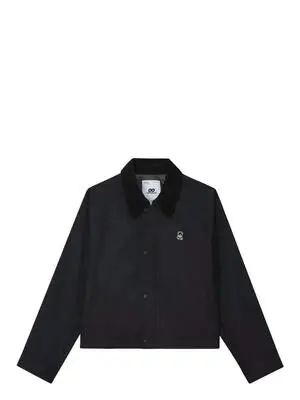 CHOCOOLATE Corduroy-collar Logo-patch Jacket - Black