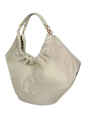 COCCINELLE Ruched Leather Tote Bag