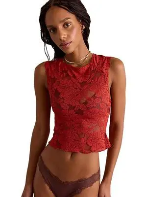 INTIMATELY Lace Pursuit Tank Top By Intimately At Free People In Clean Ivory
