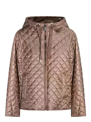 Max Mara Quilted Hooded Jacket - Brown