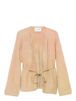 Soft Goat Brushed Wrap Cardigan Neutrals