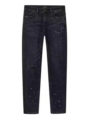 PURPLE BRAND Paint-splatter Skinny Jeans - Black