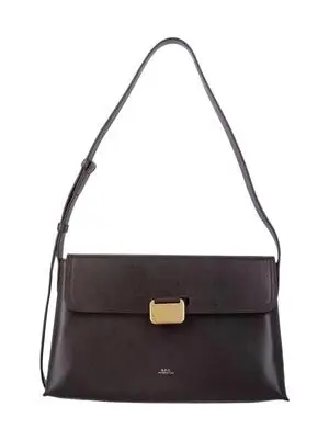 A.p.c. Simone Leather Shoulder Bag Brown