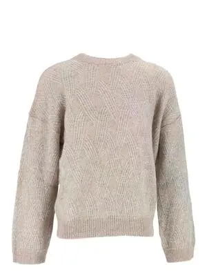 PESERICO Sequin-embellished Cable-knit Sweater