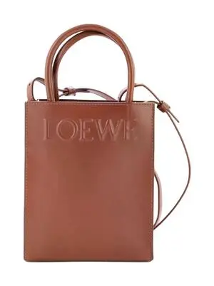 Loewe Standard A5 Convertible Leather Tote Bag - Brown