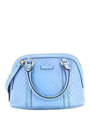 Gucci Convertible Dome Microguccissima Leather Mini Satchel - Blue