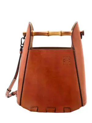 Loewe Bamboo Leather Bucket Bag - Brown