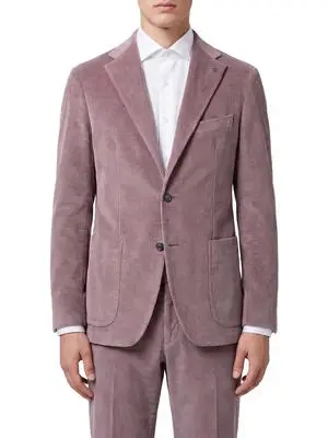 Tagliatore Single-breasted Wool Blazer With Classic Lapels And Patch Pockets - Red