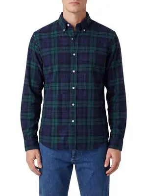 Polo Ralph Lauren Check Cotton Shirt With Button-down Collar - Blue