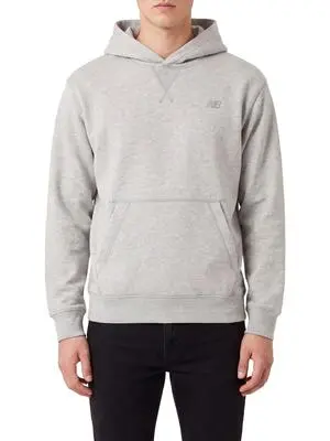 NEW BALANCE Athletics French Terry Hoodie In Cotton With A Relaxed Fit - Grey