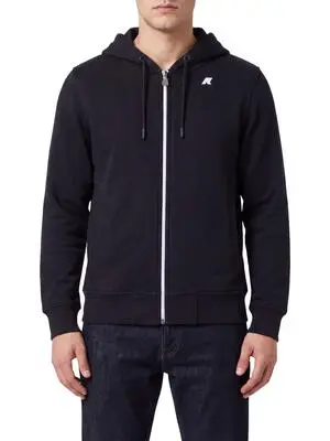 K-WAY Anthony Cotton Blend Zip-up Hoodie - Blue