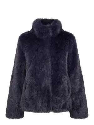 ISSY LONDON Halle Jacket Luxe Vegan Faux Fur - Blue