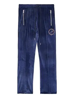 PINE LOS ANGELES Pleated Velour Sweatpants-night - Blue