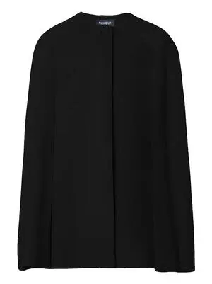 RUMOUR LONDON Cora Wool & Cashmere-blend Cape Coat - Black