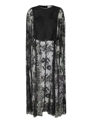 Zimmermann Floral-lace Cape Top - Black
