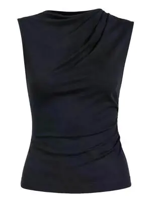 Vince Draped Sleeveless Top Blue