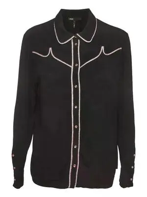 MAJE Cake Western-style Crepe Shirt