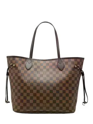 LOUIS VUITTON 2019 Damier Ebene Neverfull Mm Tote Bag - Brown