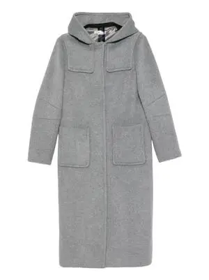 Liviana Conti Hooded Storm-flap Coat - Grey