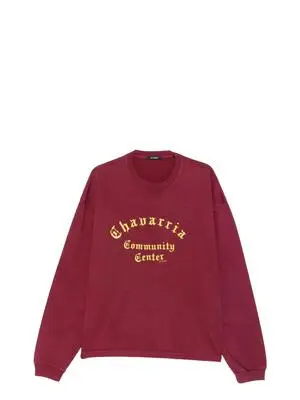 WILLY CHAVARRIA Community Center Long-sleeve Buffalo T-shirt - Red