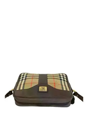 Burberry 20th Century Haymarket Check Canvas Crossbody Bag - Neutrals