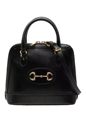 Gucci 2000-2015 Small Leather Horsebit 1955 Satchel - Black
