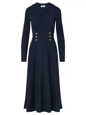 Liu Jo Knit Midi Dress - Blue