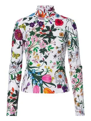 Gucci Flora Printed Jersey Top - Multicoloured