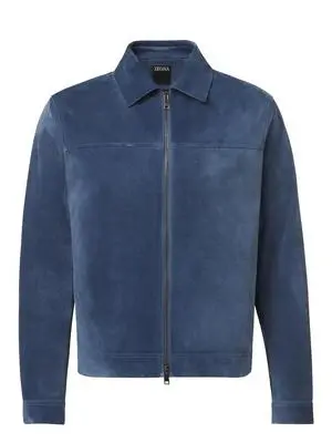 Zegna Suede Jacket - Blue