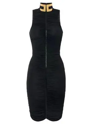 Elisabetta Franchi Dress In Lightweight Crêpe Jersey Fabric - Black