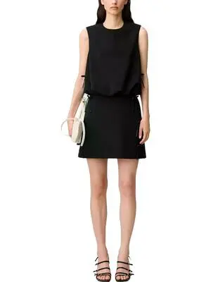 Claudie Pierlot Bow-detail Sleeveless Top Black