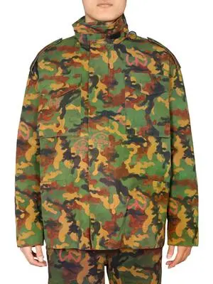 Off-White Camouflage-pattern Padded Jacket - Green