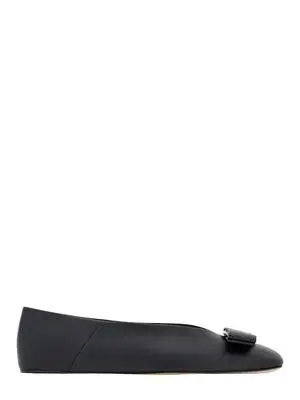 FERRAGAMO Vara Bow-detail Ballet Flats - Black