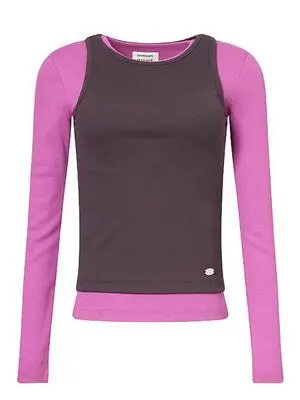DAMSON MADDER Manon Layered 2 In 1 Cotton And Modal-blend Top - Multi