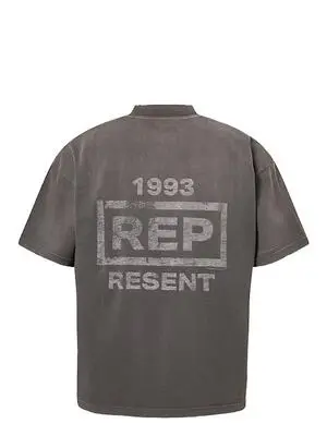 REPRESENT Resent Logo-print Cotton T-shirt - Ash
