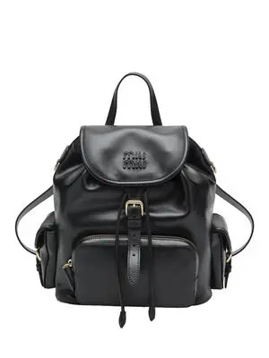 Miu Miu Leather Backpack - Black