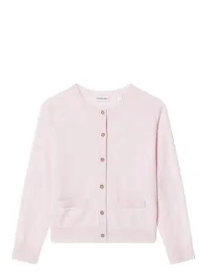 Burberry Cardigan In Wool And Cashmere - Pink