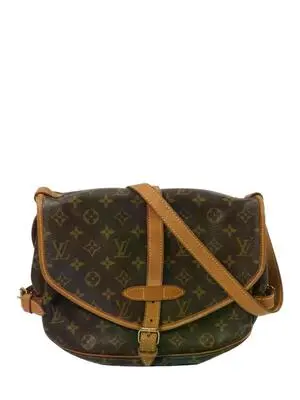 LOUIS VUITTON 30 Saumur Monogram Shoulder Bag - Brown