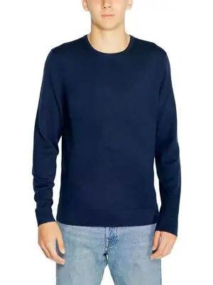 Calvin Klein Merino Wool Crew-neck Sweater - Blue