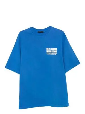 WILLY CHAVARRIA Fashion Service Logo-print T-shirt - Blue